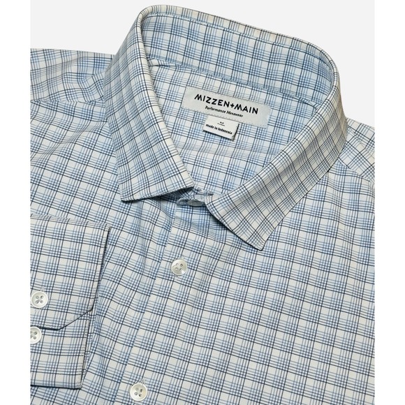 Mizzen+Main | Shirts | Mizzenmain Performance Menswear Shirt Mens M Trim Button Up Plaid Long ...
